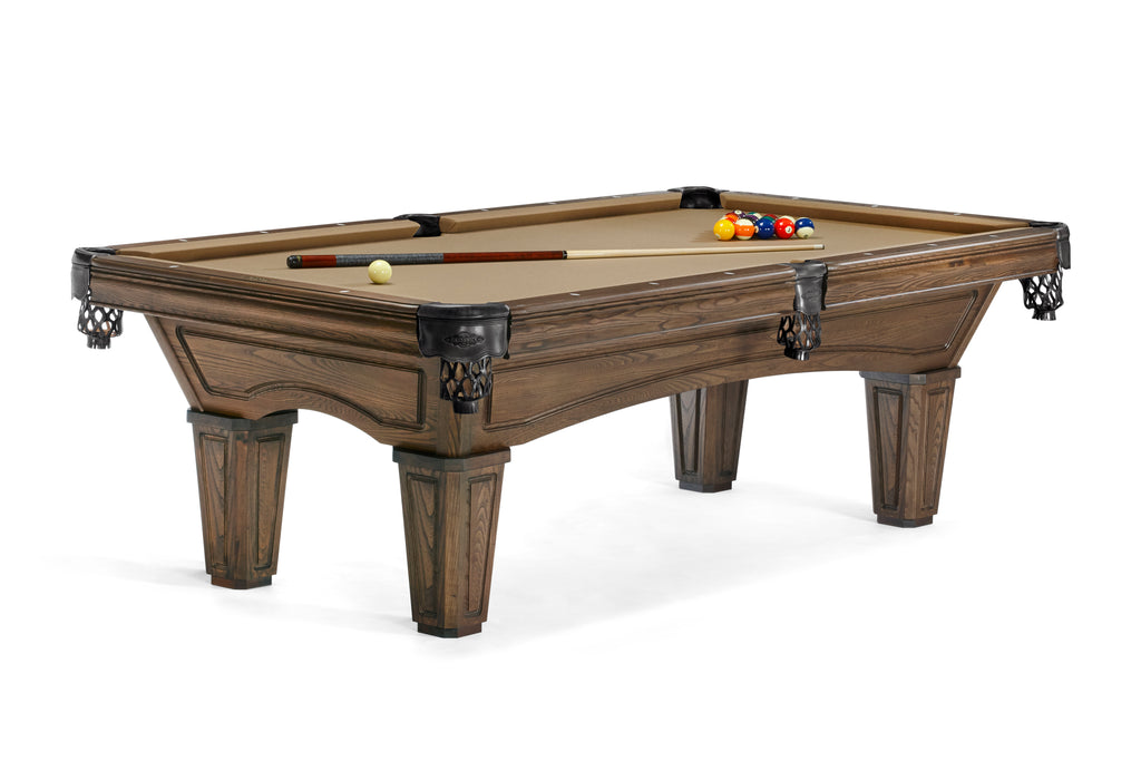 Brunswick Billiards Glenwood 7' Slate Pool Table in Coffee w/ Tapered ...