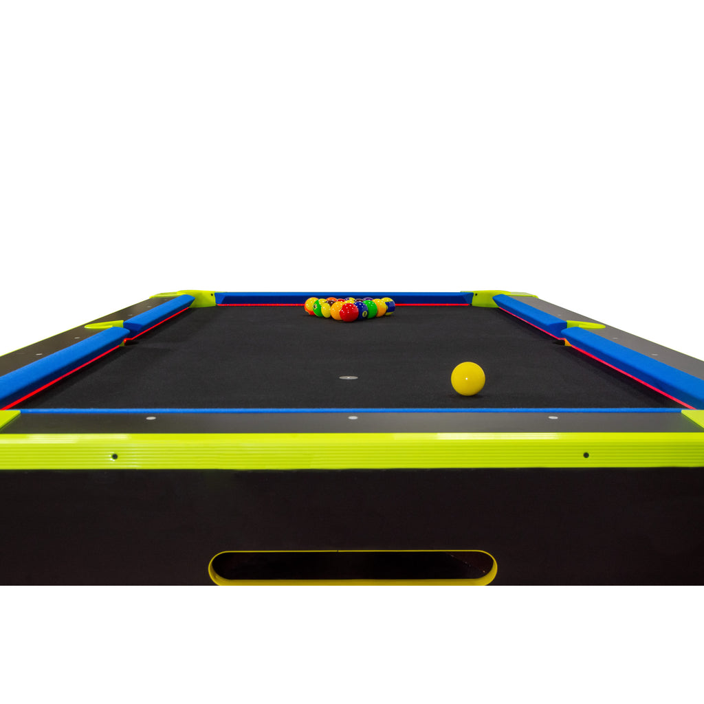 Great American Neon Lites Coin Operated Pool Table — Luxe Game Tables