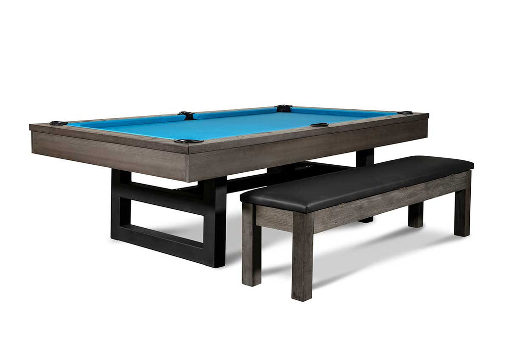 Nixon Mckay 7' Slate Pool Table in Charcoal Finish w/ Dining Top Optio ...