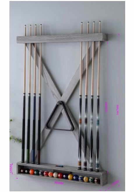 Playcraft X Style Hardwood Billiard Wall Racks — Luxe Game Tables